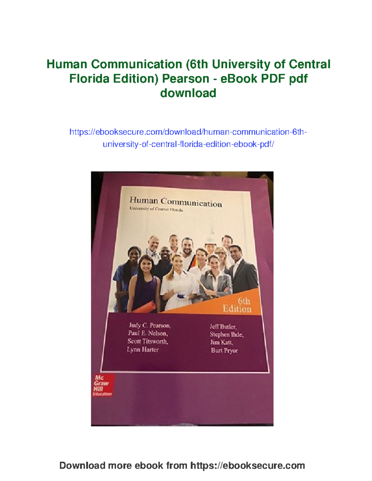 Human Communication (6th UCF Edition) - Key Concepts & Skills Guide ...