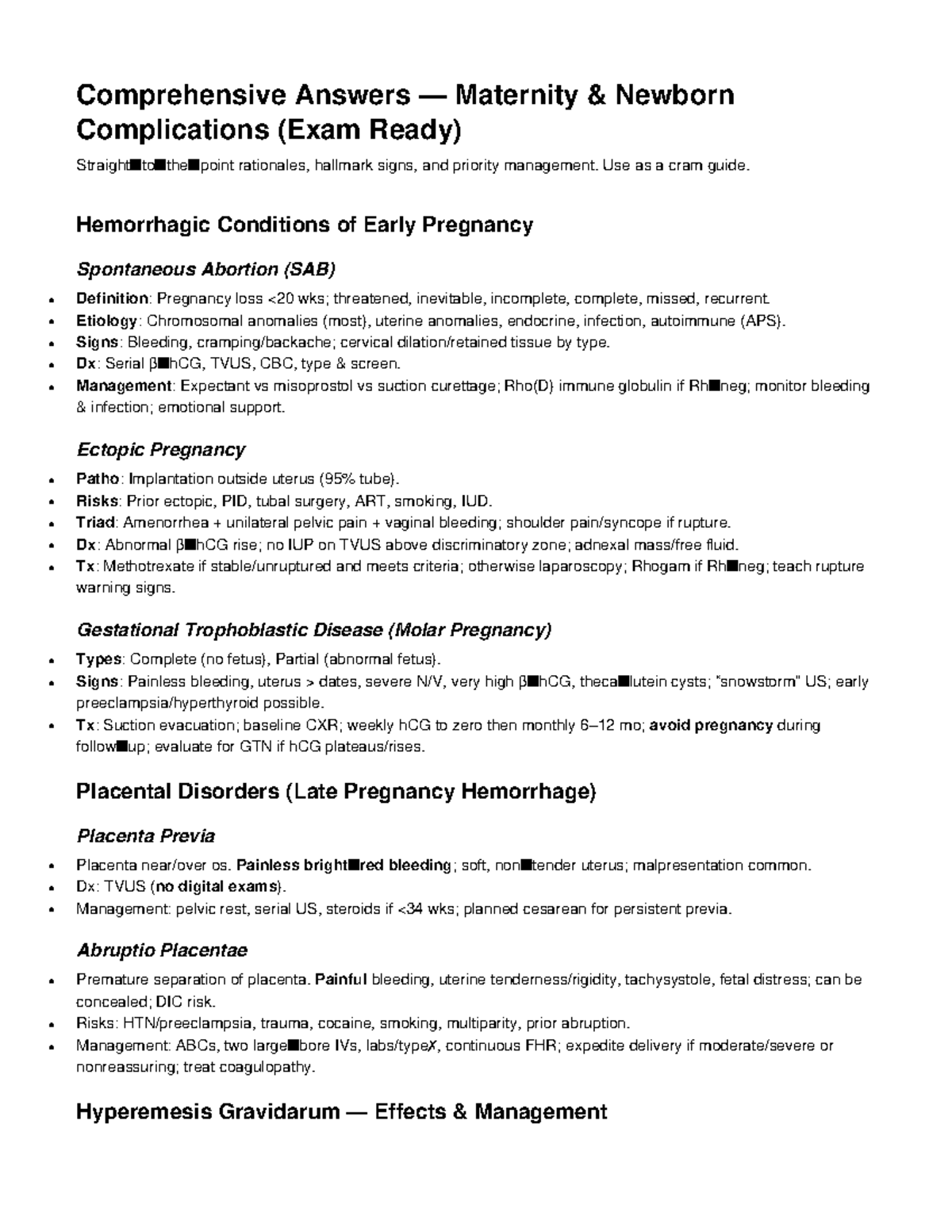 Maternity Exam Answers (NUR 101): Comprehensive Guide to Newborn ...
