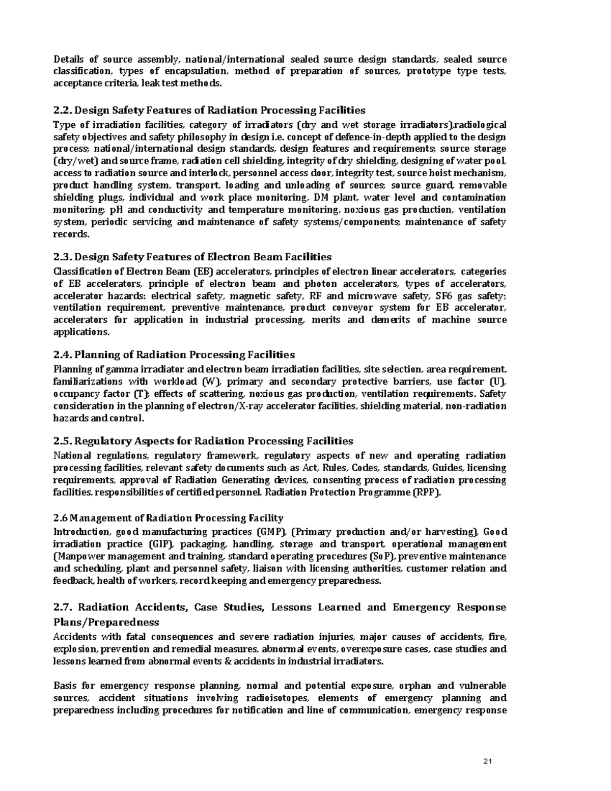 RSO Certificate Course Syllabus: Radiation Safety & Design Standards ...