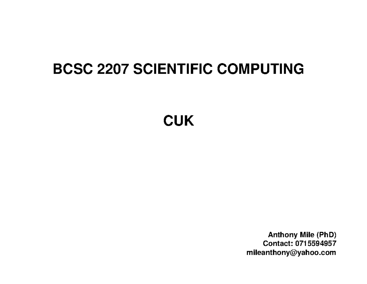 Chapter 1 - Basic Programming, Matrices and Arrays, Functions, Plotting ...