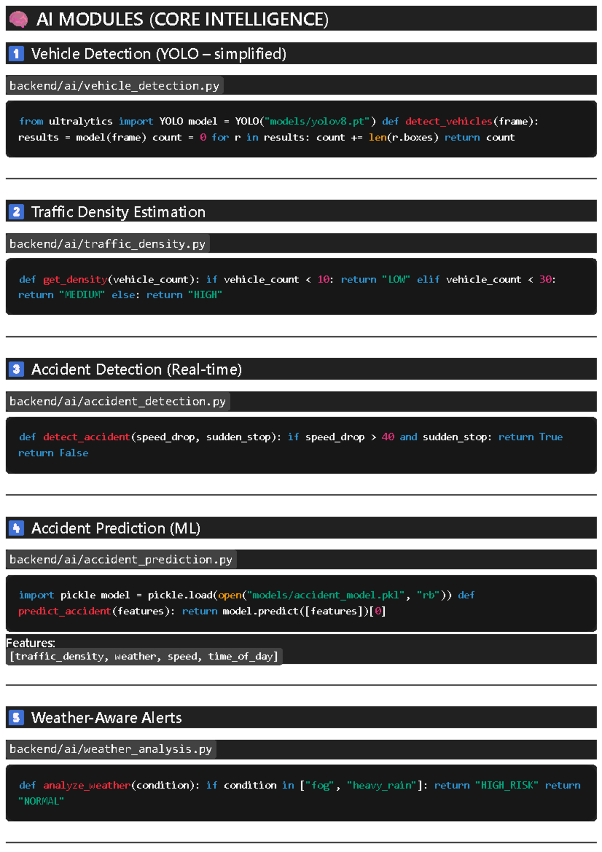 AI Traffic Hackathon Features: Vehicle Detection & Accident Prediction - Studocu