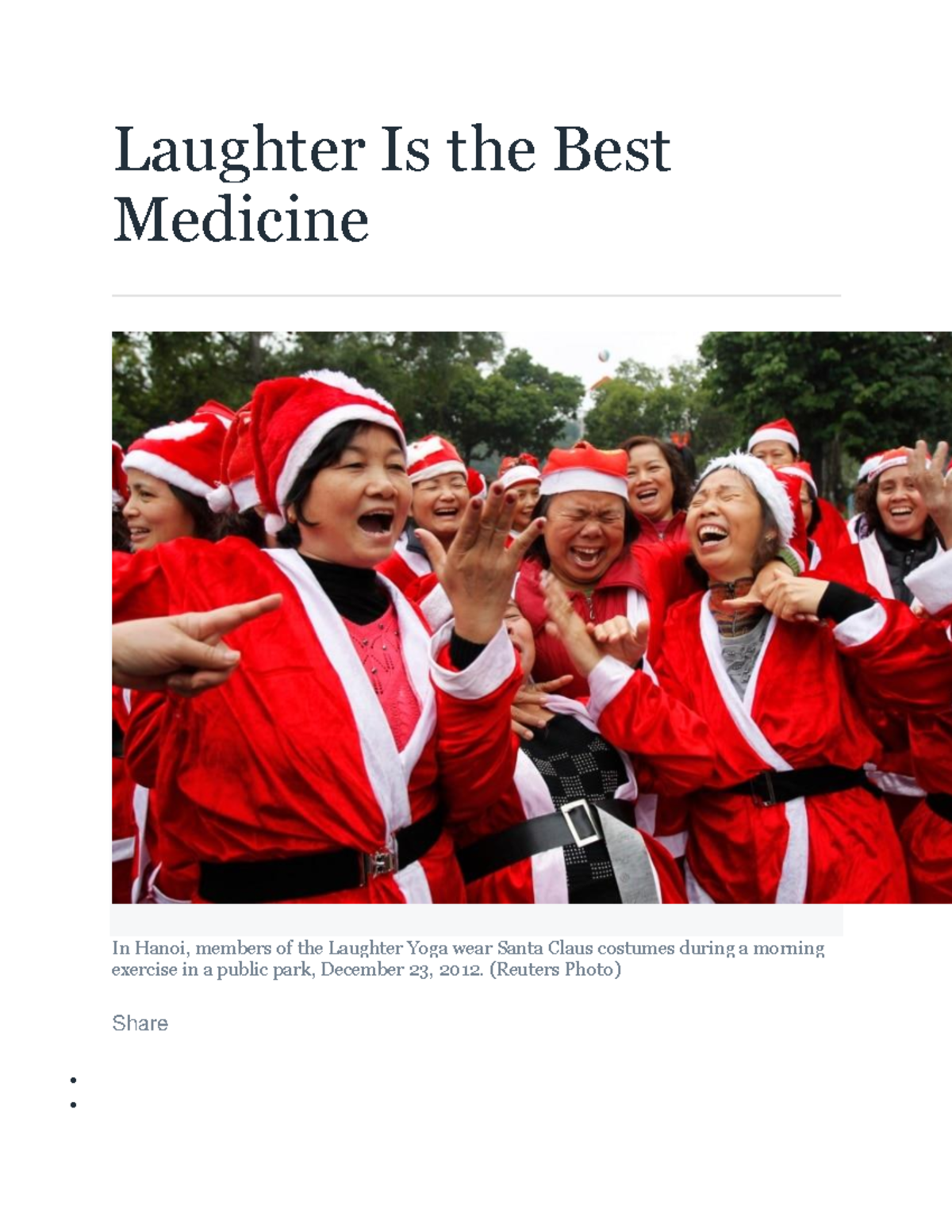 Laughter Is the Best Medicine: Exploring Its Impact on Well-Being - Studocu