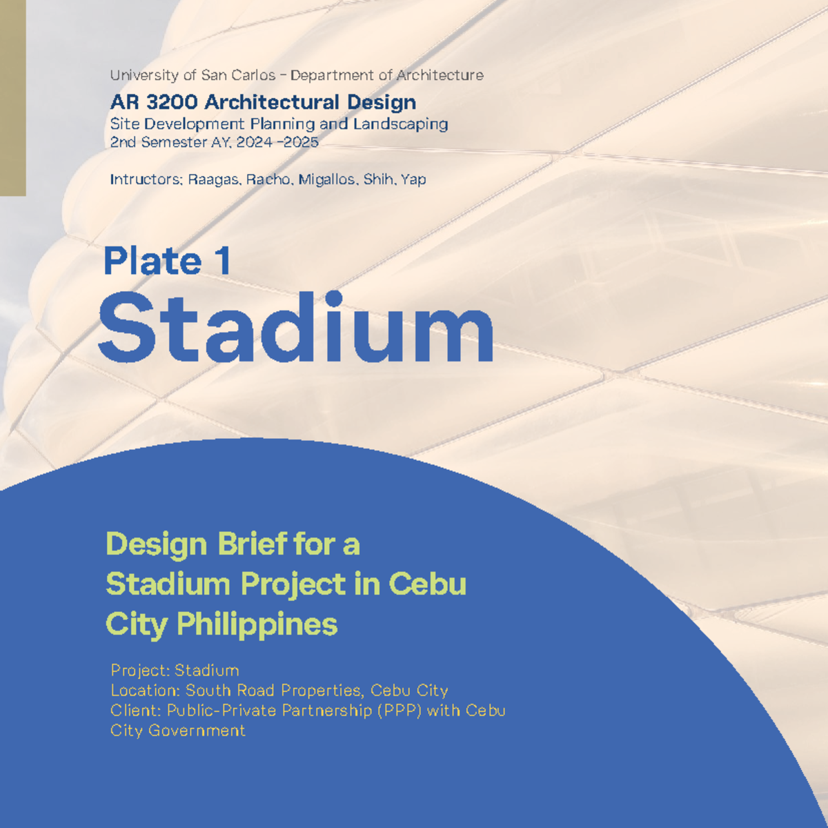 AR 3200 Stadium Design Brief: Cebu City Project Overview & Criteria ...