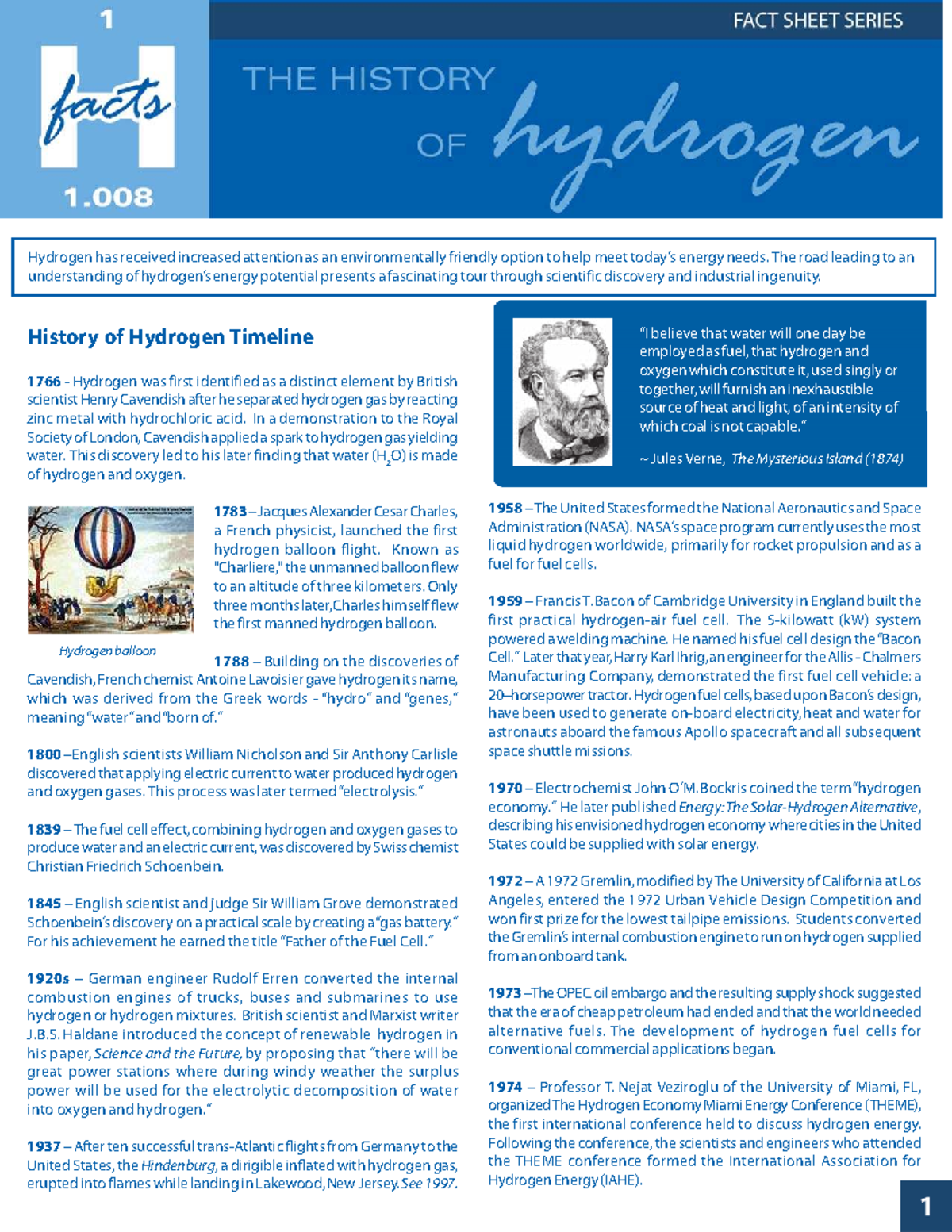 History of Hydrogen: Key Milestones and Discoveries - Studocu