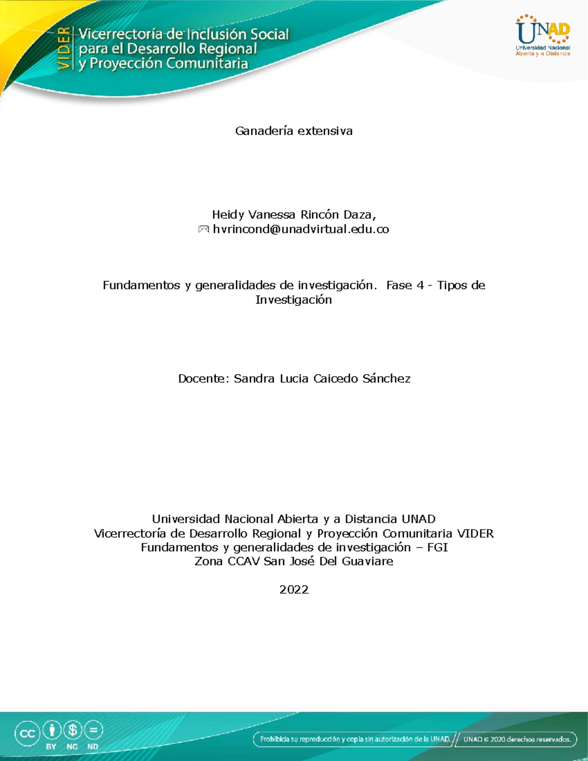 Ganadería Extensiva en Guaviare: Propuesta de Investigación FGI - Studocu