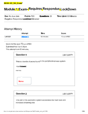 Module 4 Exam - Cardiovascular System Concepts and Questions - Module 4 ...