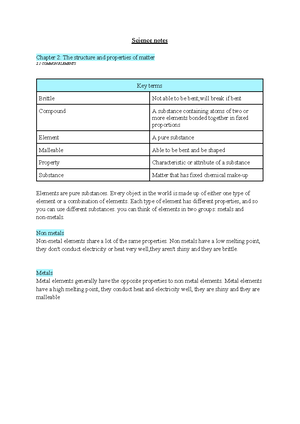 Year 8 Science - Grade: 8 - Secondary School - Studocu