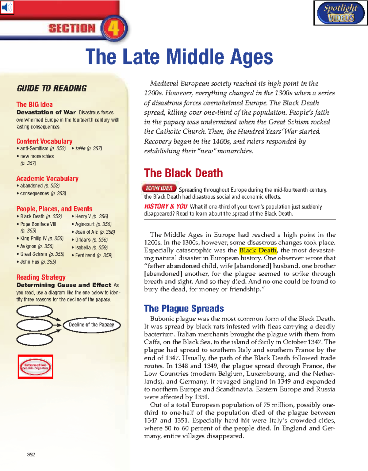 The Late Middle Ages: Impact of the Black Death and the Great Schism ...