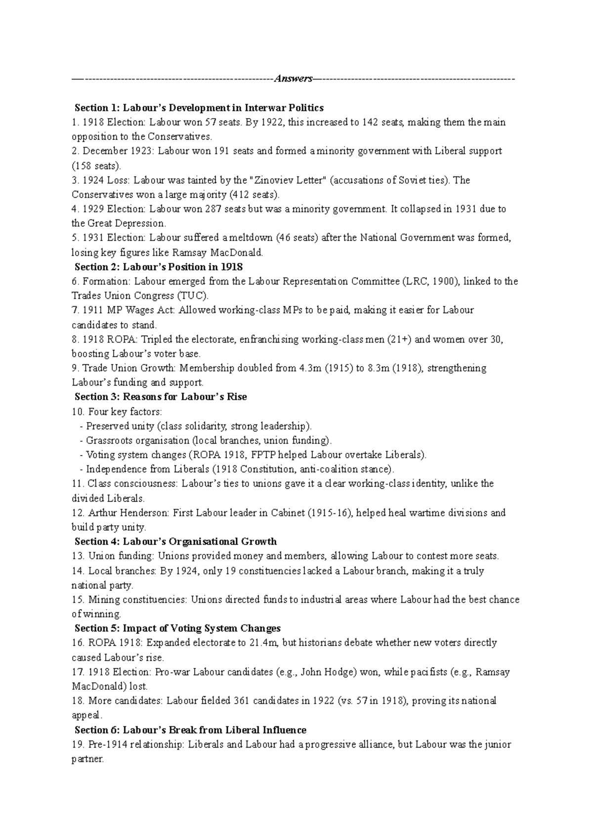 1 - History Quiz: Development in Interwar Politics (HIST 101) - Studocu