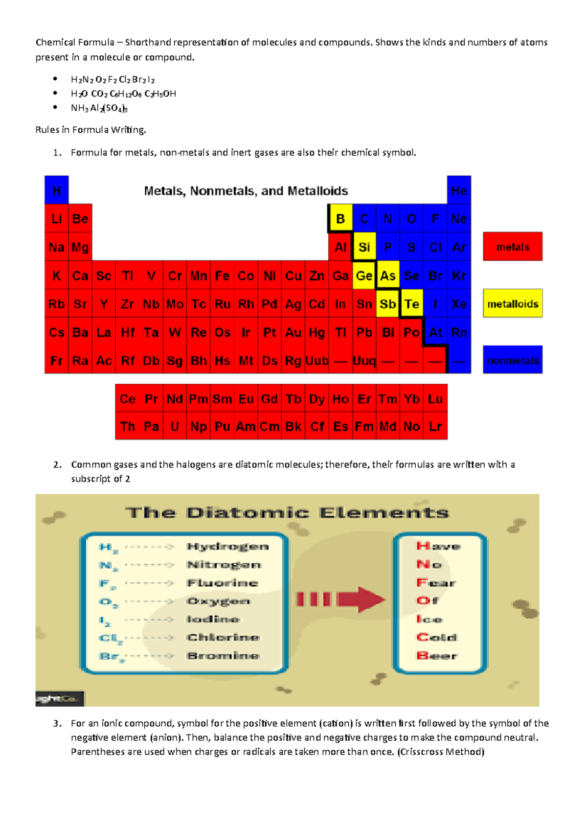 Chemical Formulas Guidelines – Chem 101 Notes - Studocu