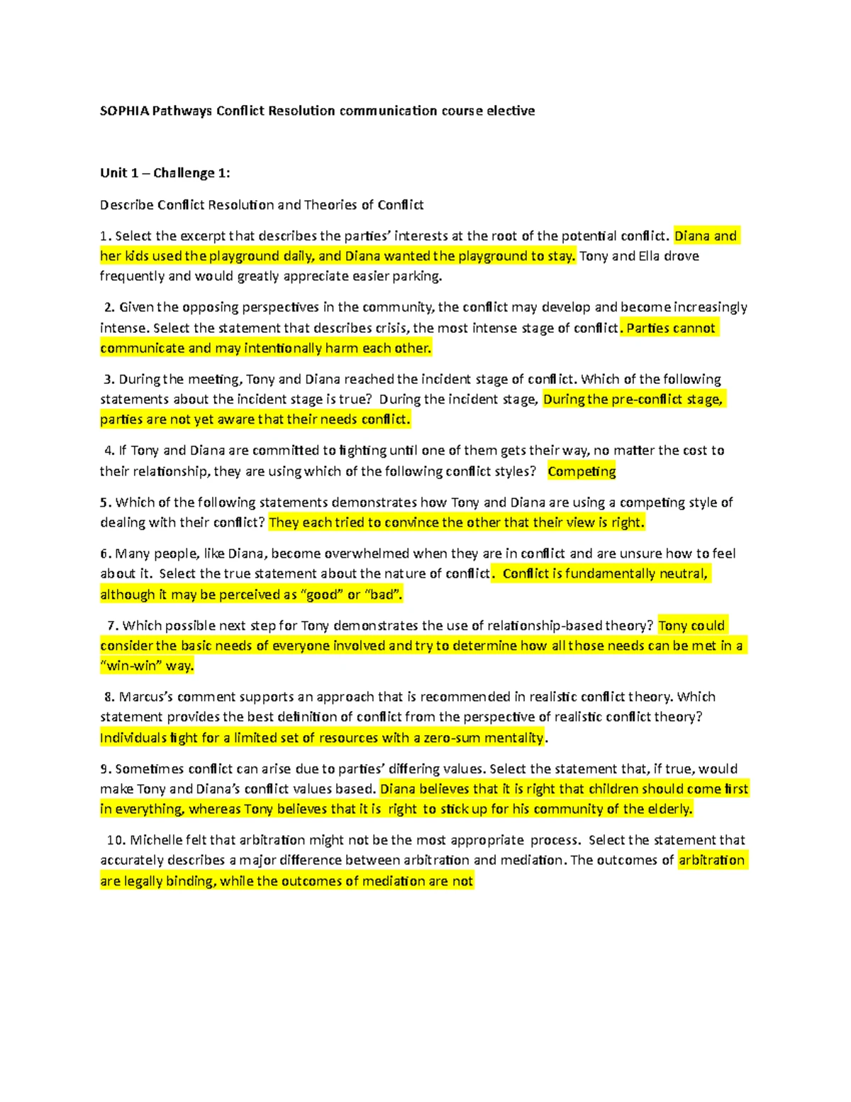 Unit 1 Challenge 1.2 Sophia Learning Critical Thinking - After meeting ...