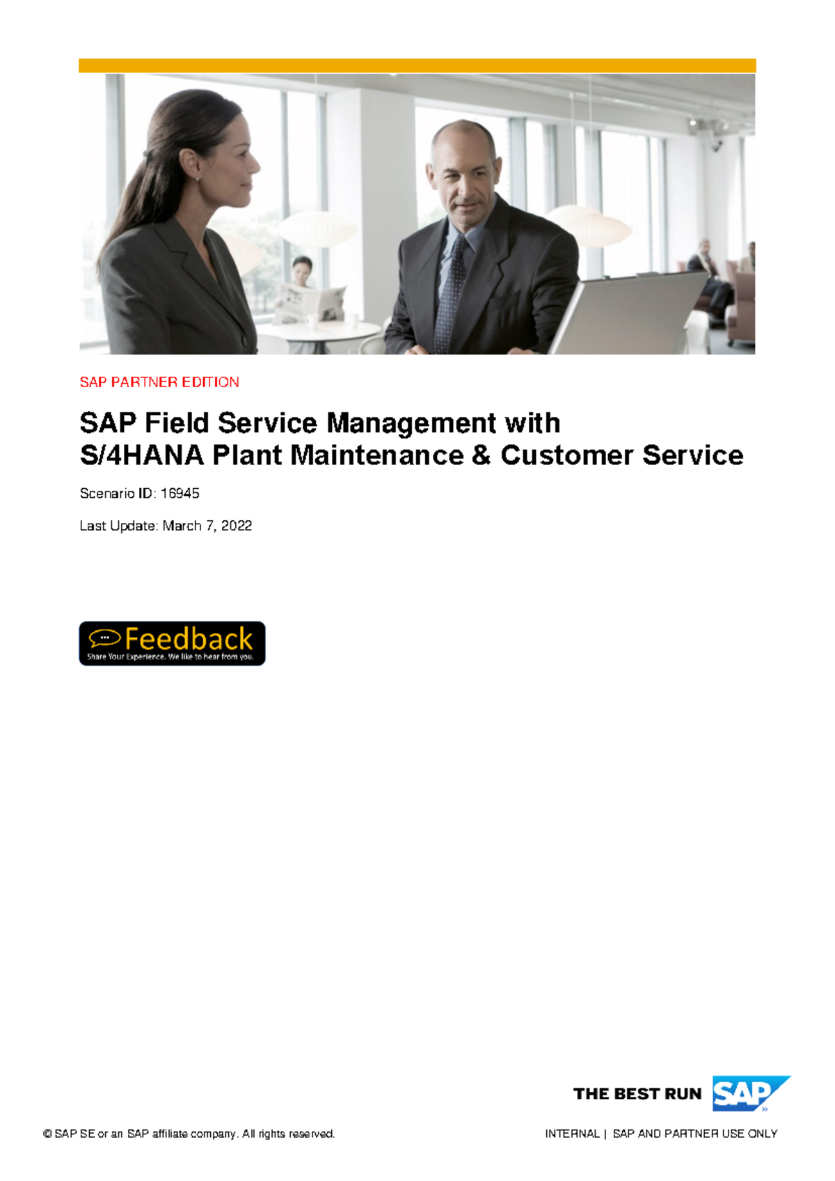 16945 - Comprehensive Demo Script for SAP Field Service Management ...