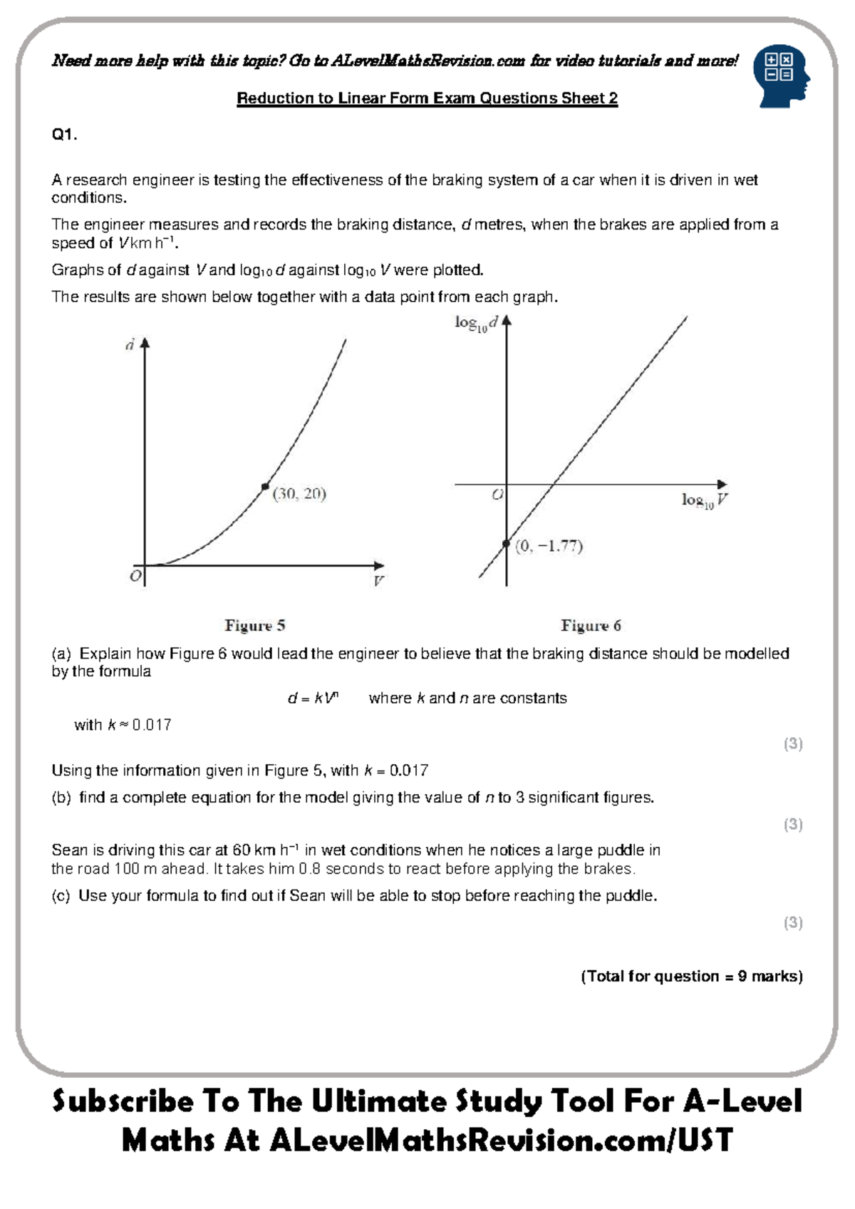 Y1 Pure Reduction to Linear Form Exam Questions & Solutions - Studocu