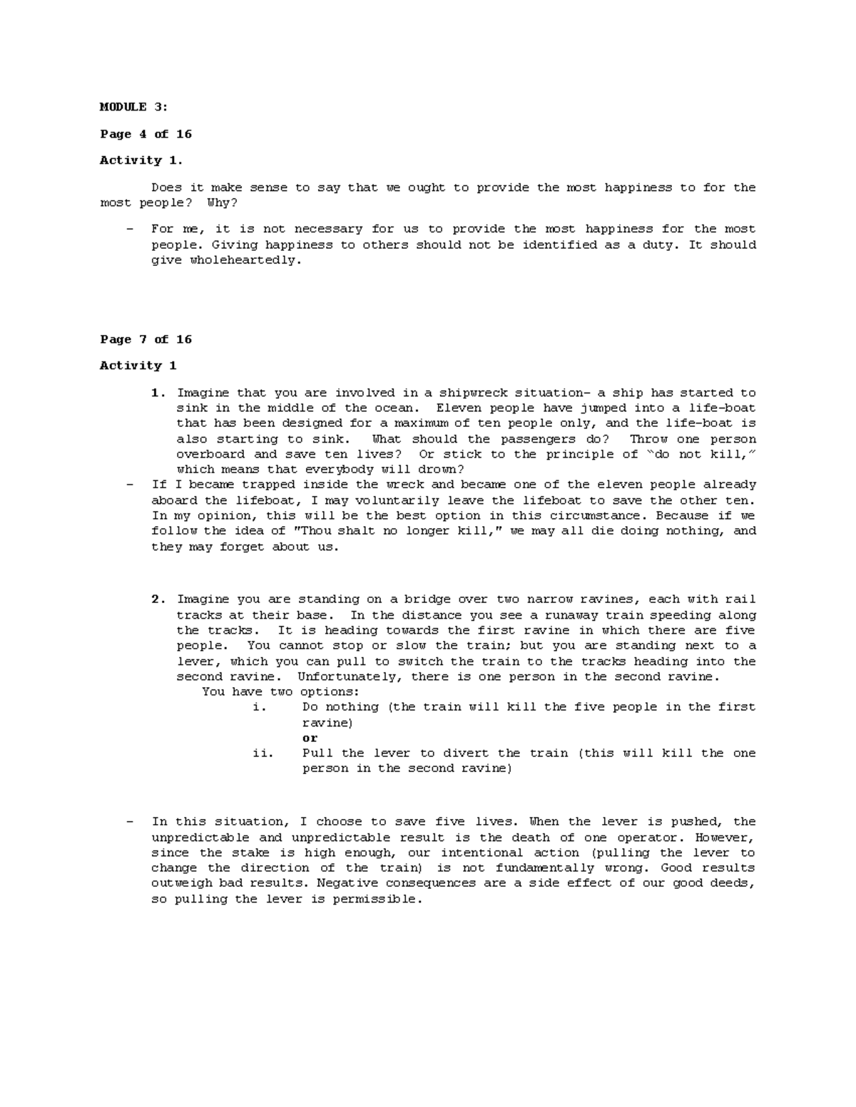 direct materials : cost of goods sold - MODULE 3: Page 4 of 16 Activity ...
