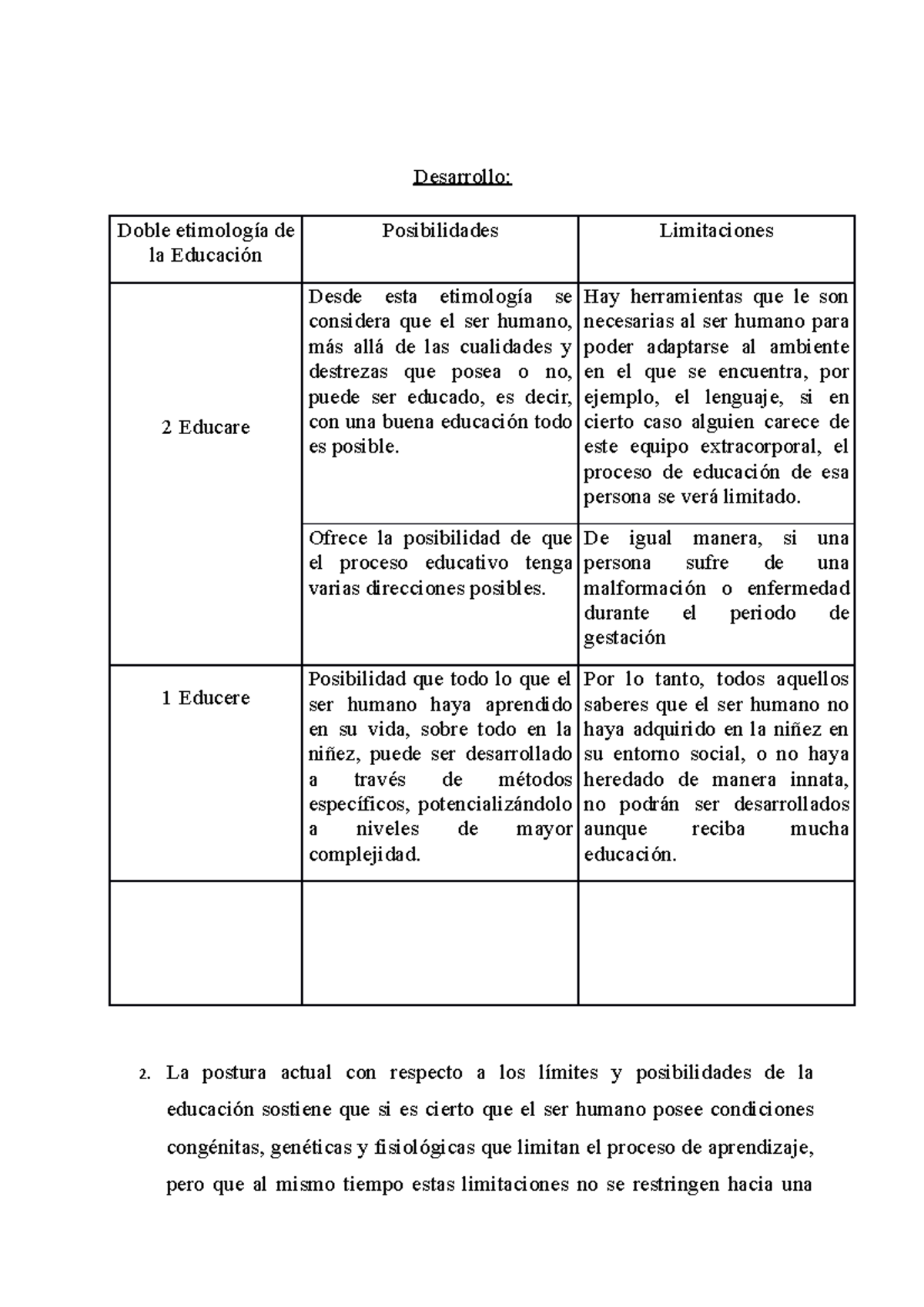 Actividad 5 - Explicación de la doble etimologia de la educación a ...