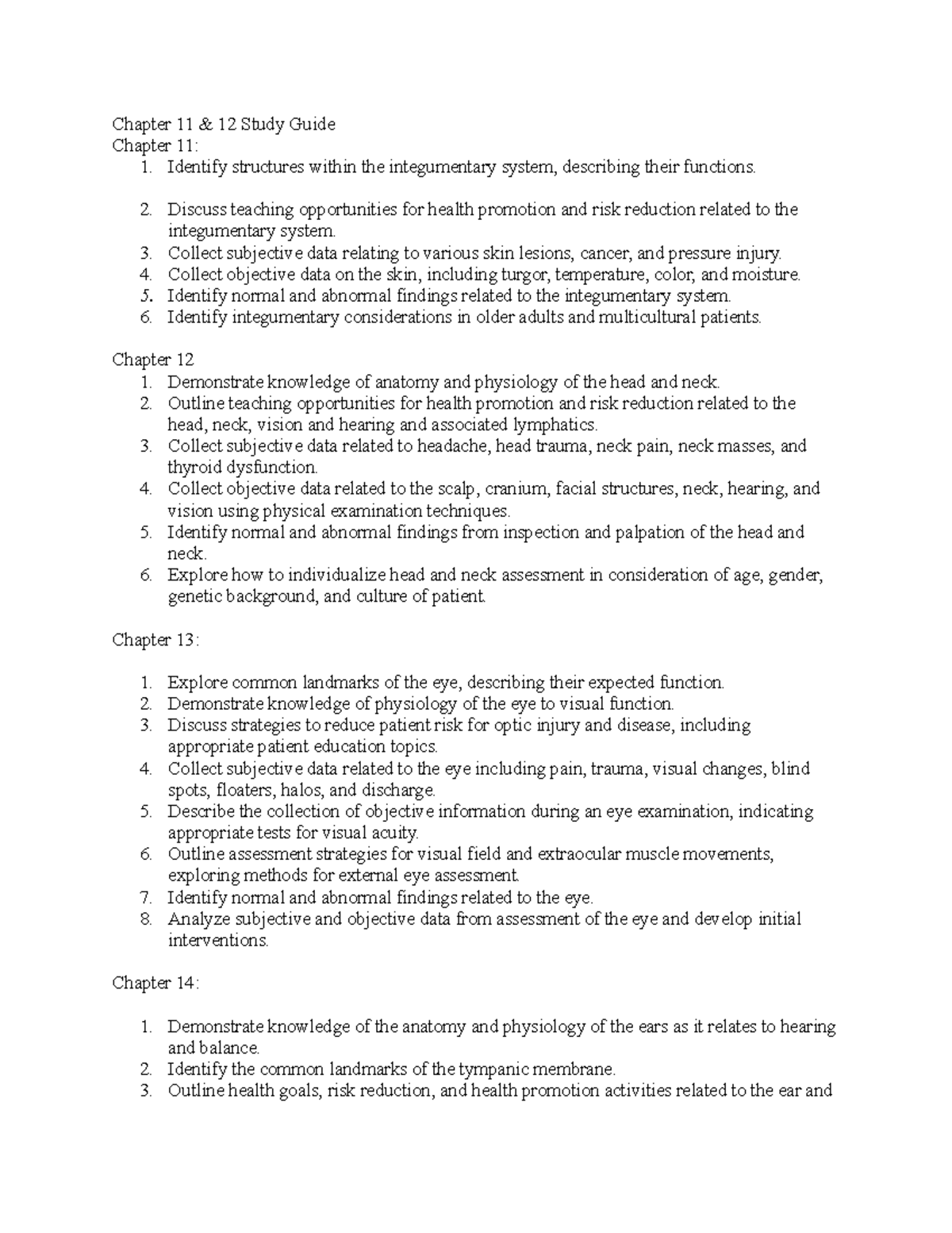 HA chapter 11-15 SG - study guide - Chapter 11 & 12 Study Guide Chapter ...