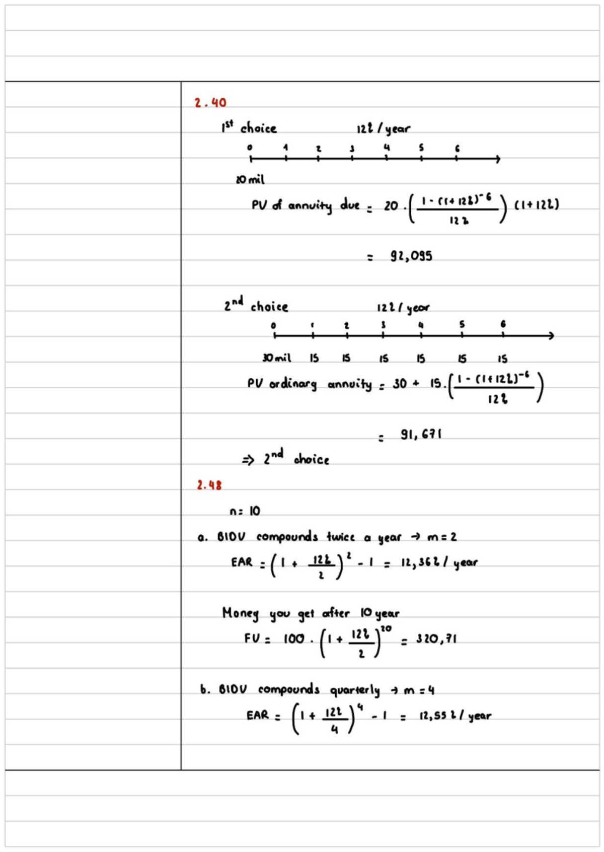 2.40 Financial Calculations: Annuities & EAR Analysis (Cornell 1) - Studocu