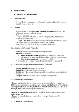 Processo de Registo - Resumo Teoria da Contabilidade - Processo de ...