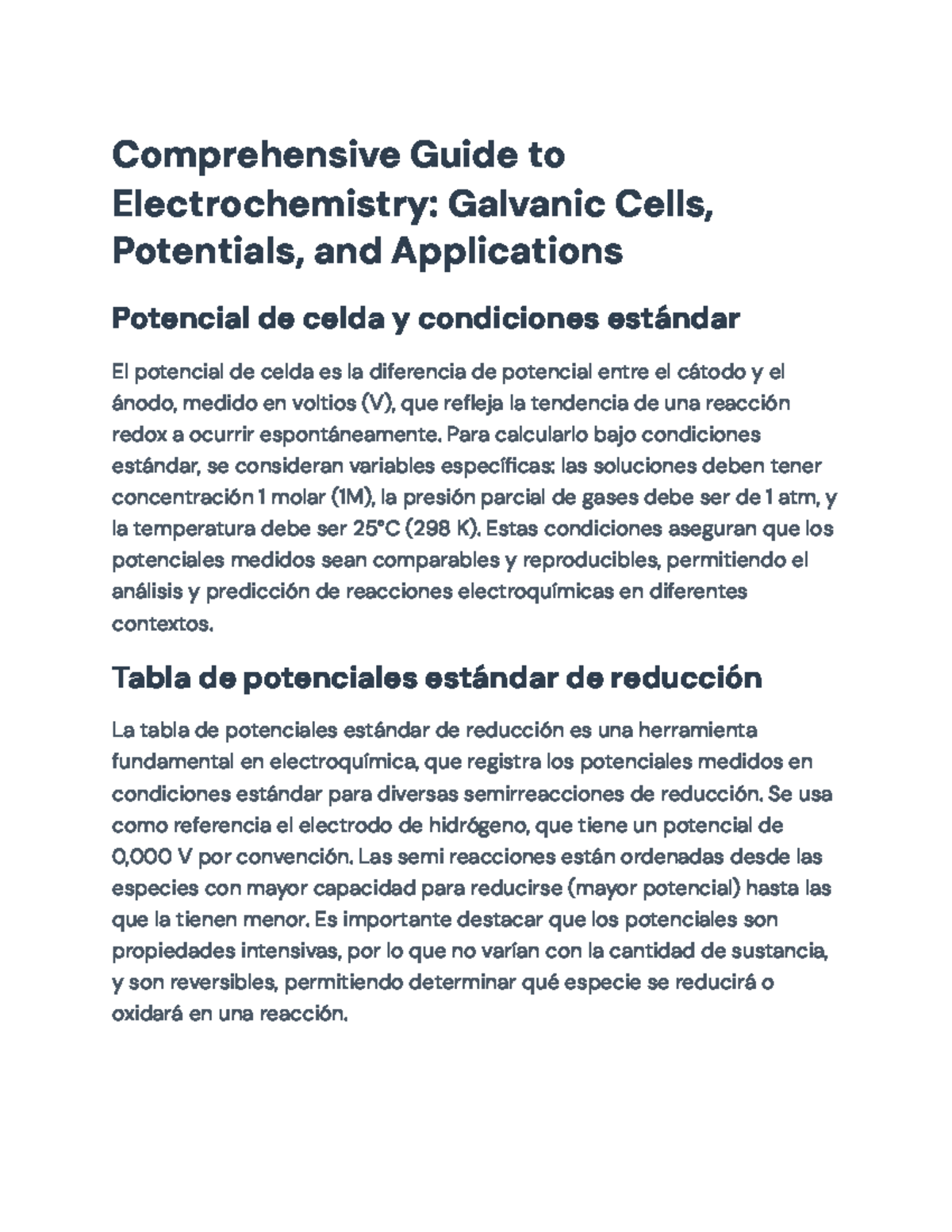 Comprehensive Guide to Electrochemistry: Galvanic Cells & Potentials ...