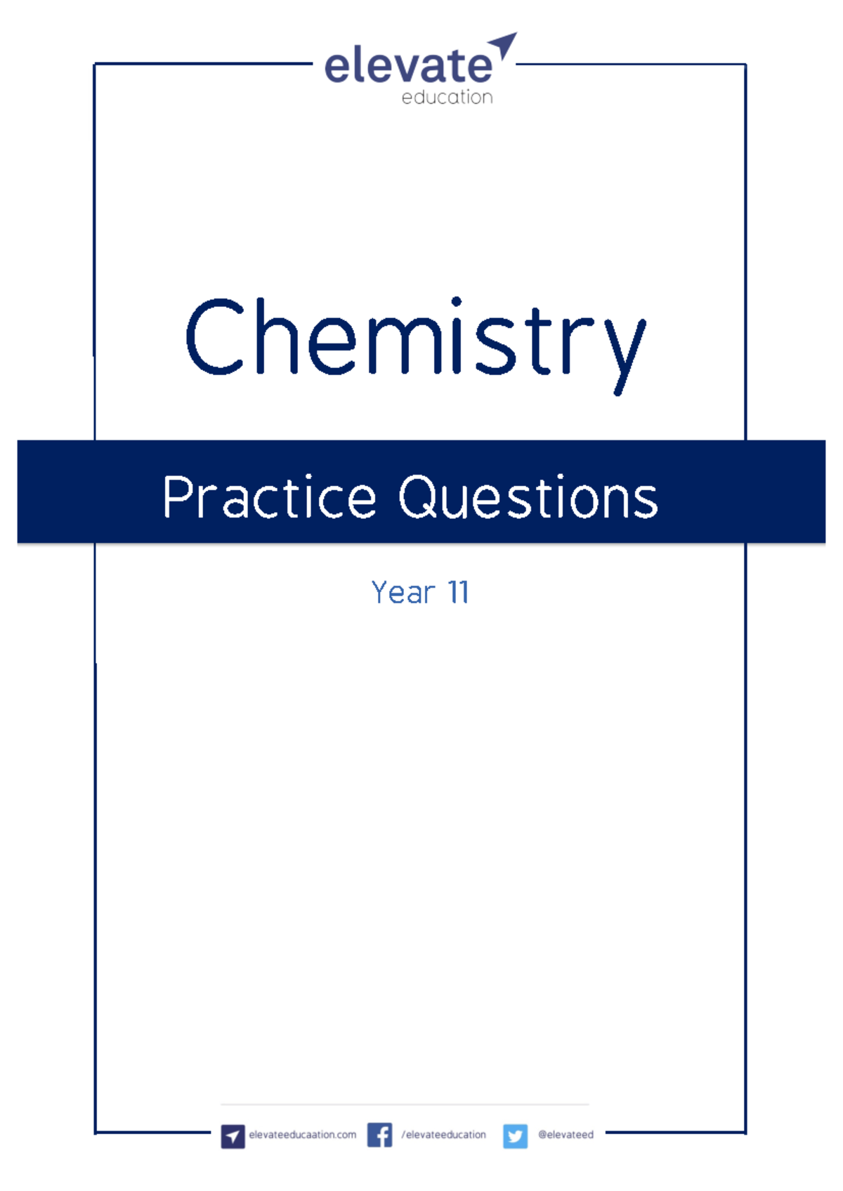 Chemistry Year 11 Practice Test Questions - vce - Studocu