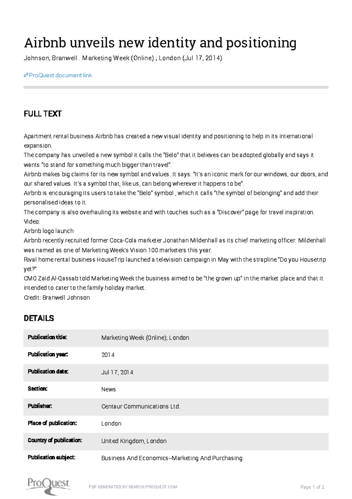 Airbnb unveils new identity and positioning - Marketing Week (Online ...