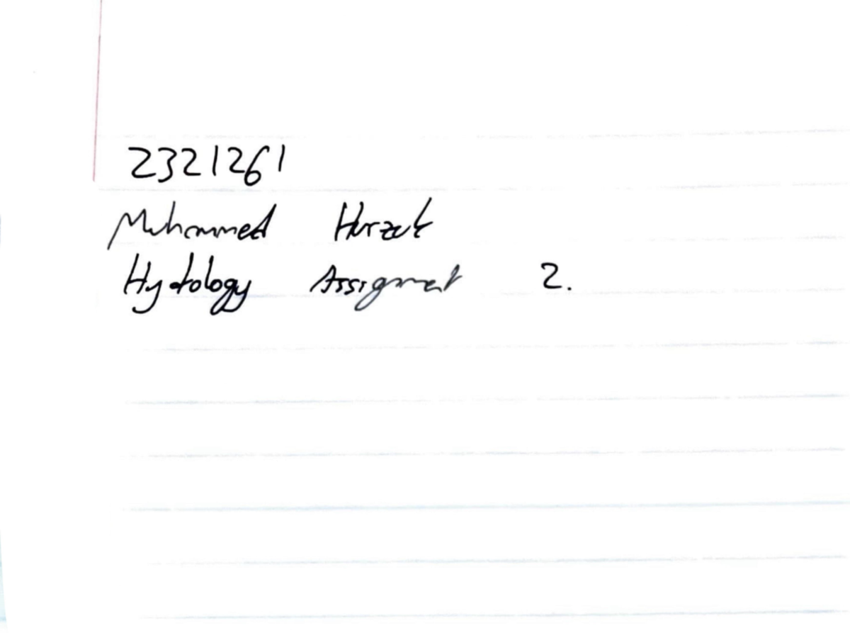 Hydrologyassignment 2321261 Annotated - 2]2-12£ I ~d lh-rv? f 2 ...