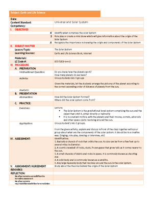 Work immersion lesson plan - DETAILED LESSON PLAN School Grade Level 12 ...