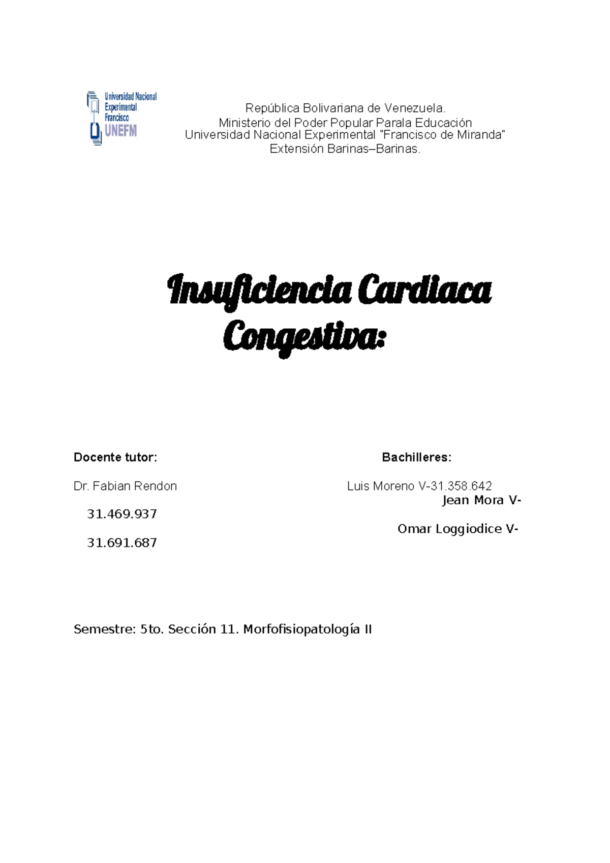 Insuficiencia Cardíaca Congestiva (ICC): Análisis y Clasificación ...