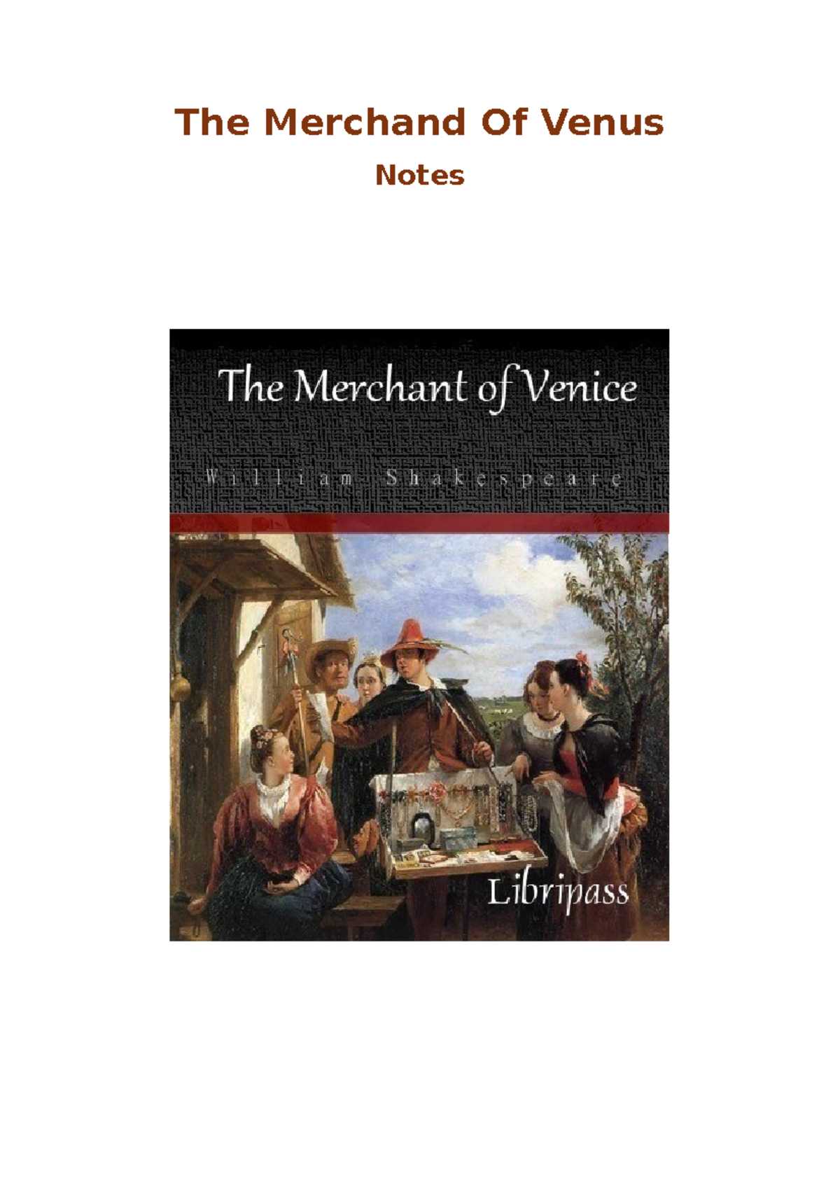Merchant of Venice Character Notes: Bassanio, Portia, Antonio & More ...