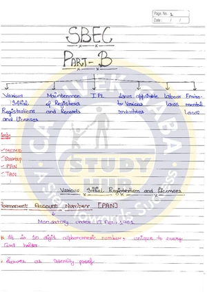 SBEC Handwritten Notes - CS Executive - Studocu