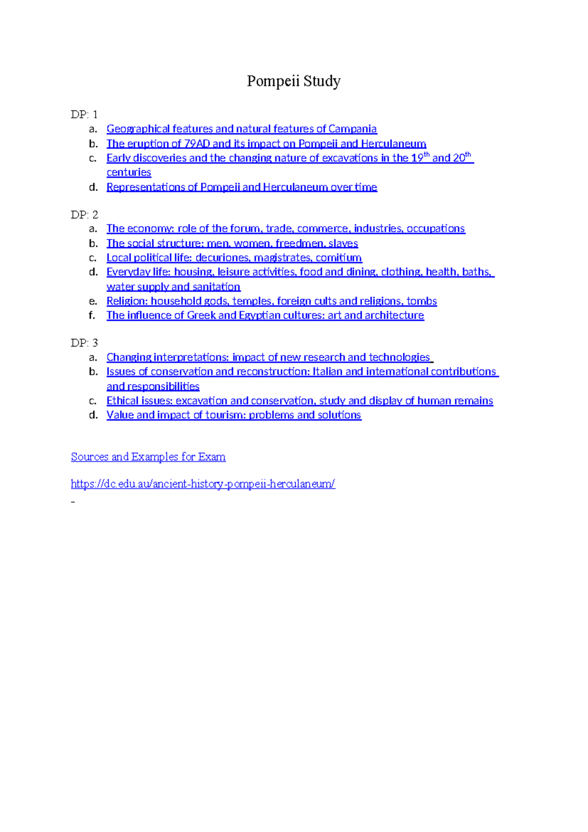 Pompeii-Study - Just a doc - Pompeii Study DP: 1 a. Geographical ...