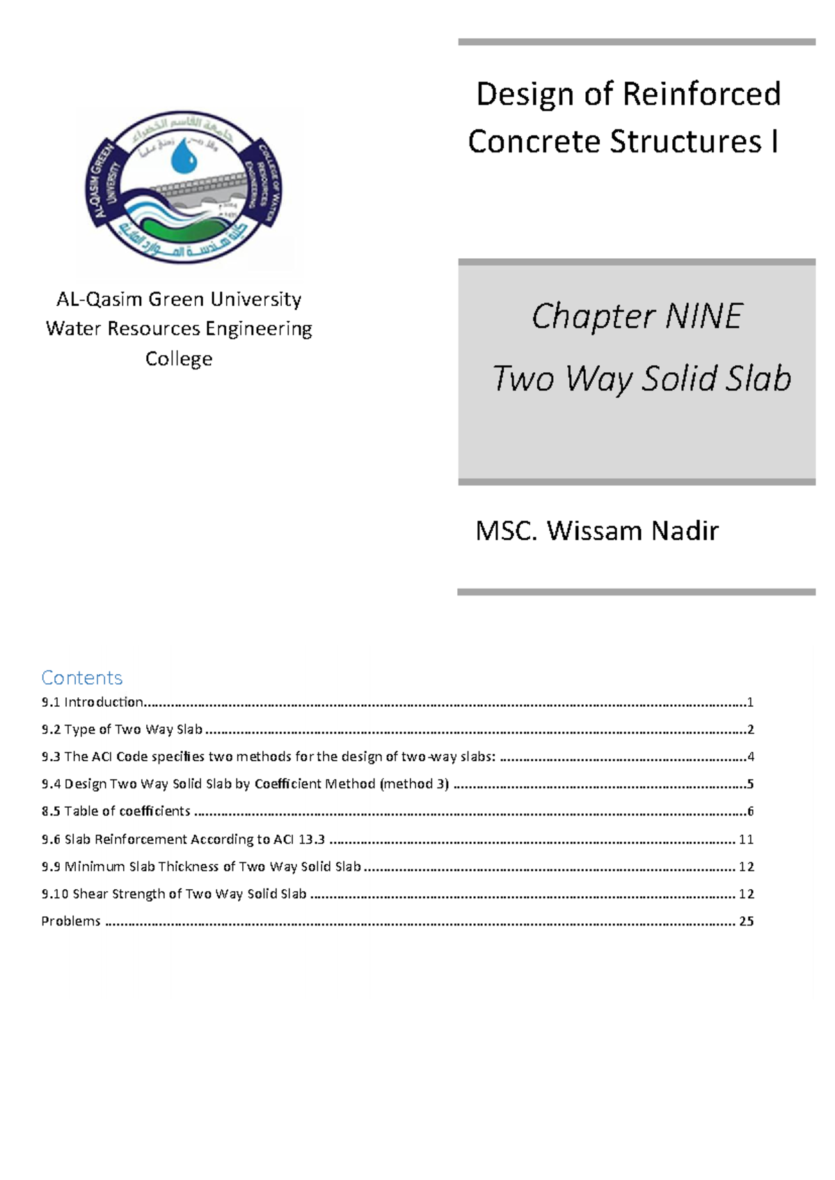 Two-Way Solid Slab Design Notes - CE Course (Reinforced Concrete ...