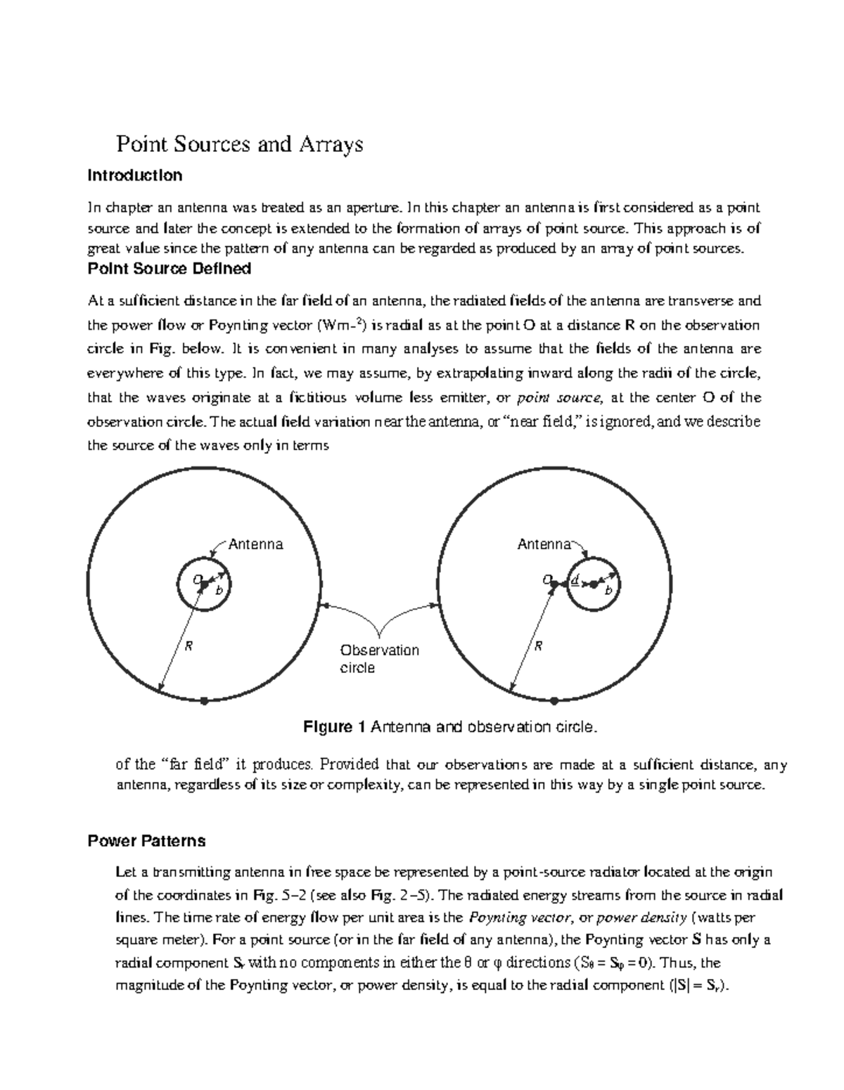 Point Sources & Arrays in Antenna Theory: Concepts & Power Patterns ...