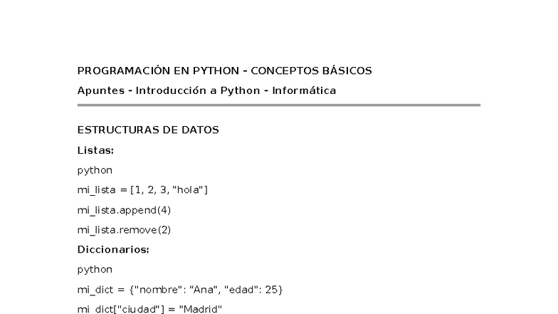Programación EN Python - PROGRAMACIÓN EN PYTHON - CONCEPTOS BÁSICOS ...