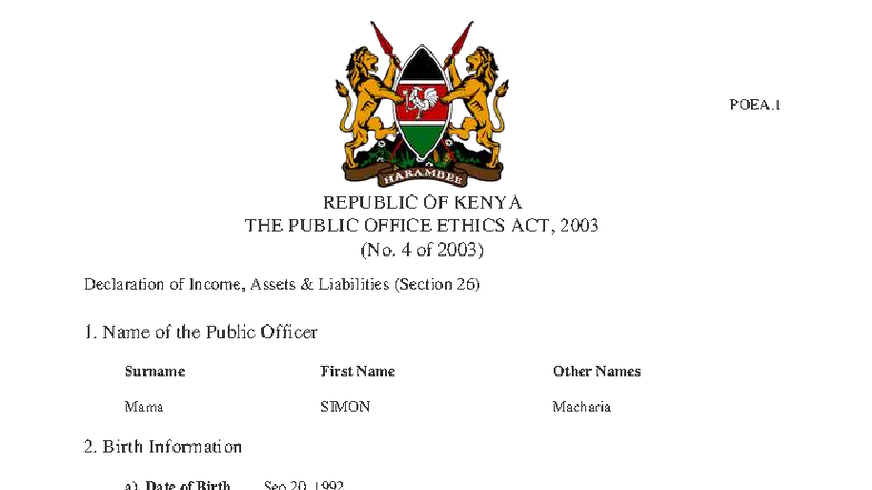 POEA.1 Declaration of Income and Assets - Public Office Ethics Act ...