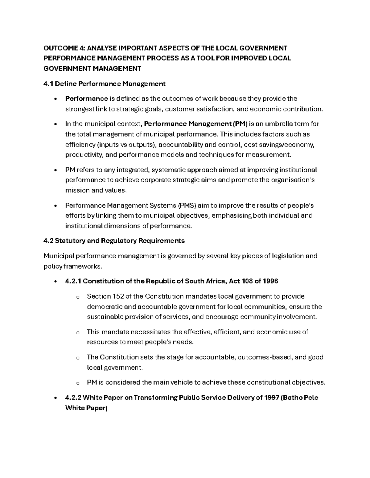 EMMA 44 - Analyzing Local Government Performance Management for ...