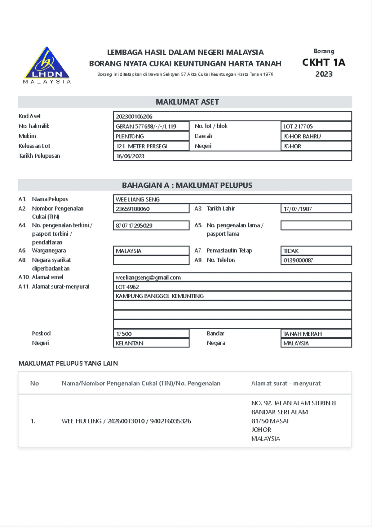 Contoh Surat Kuasa untuk Pengambilan Sijil di NPRA - Studocu