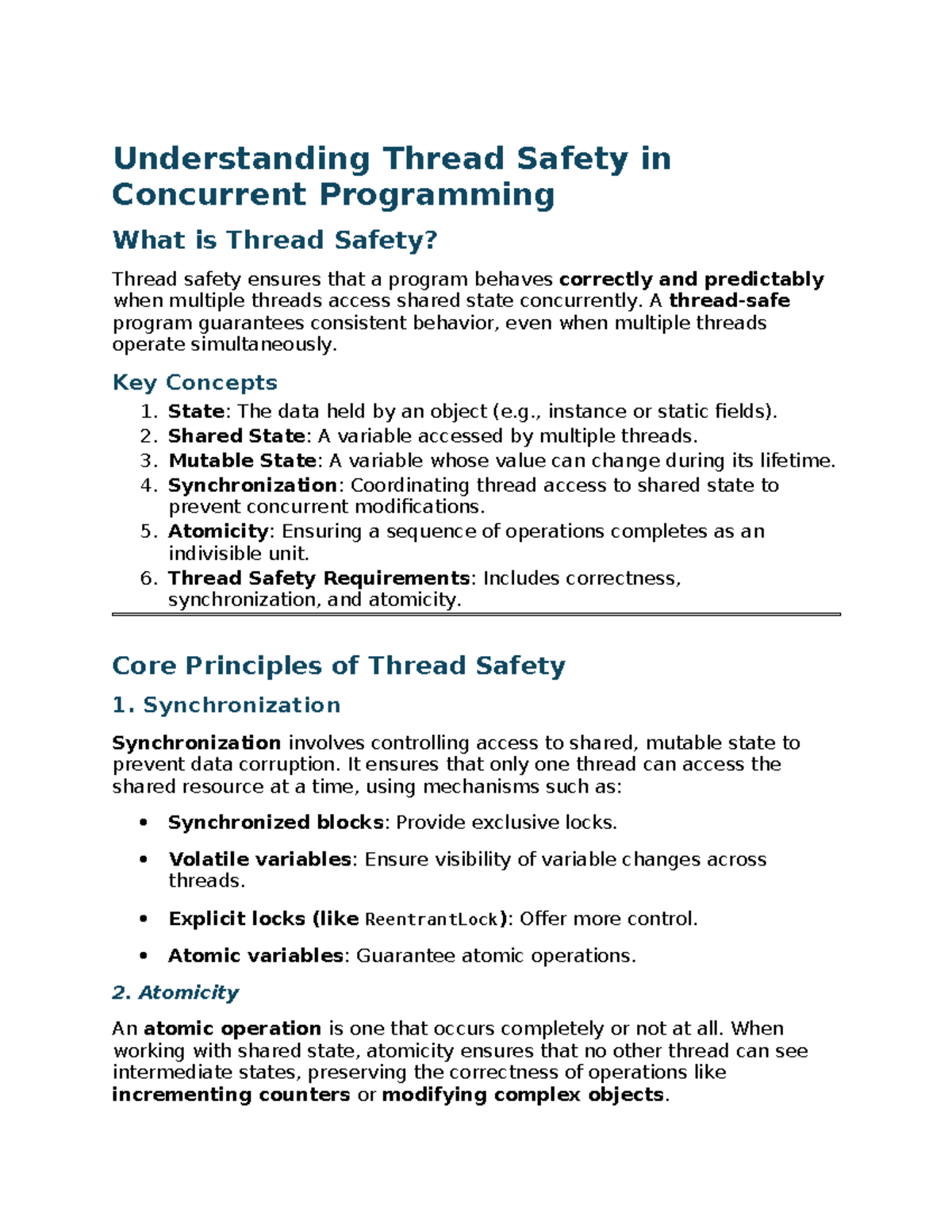 Understanding Thread Safety in Concurrent Programming - A thread-safe ...
