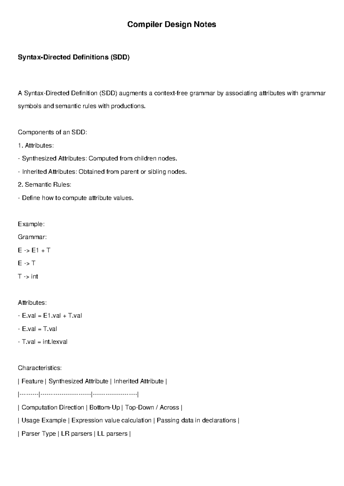 Compiler Design Chapter 3: Semantic Definition Diagrams (SDD) Notes ...