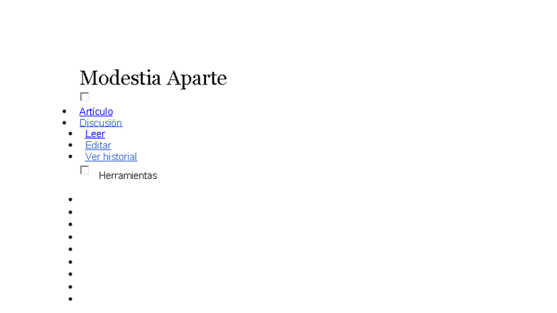 Modestia Aparte: Historia y Discografía del Grupo Español - Studocu