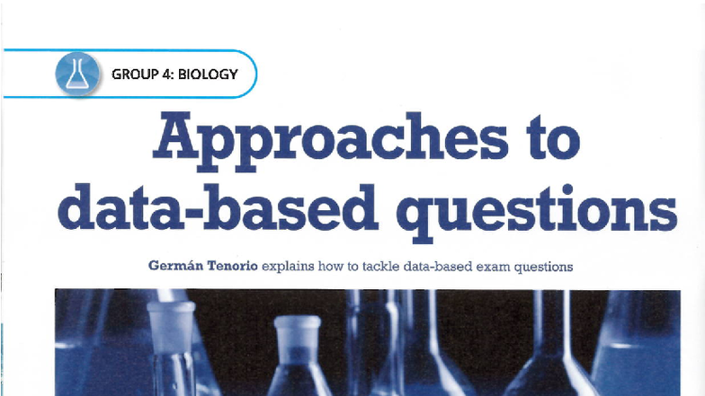IB Biology Paper 2: Strategies for Data-Based Questions - Studocu