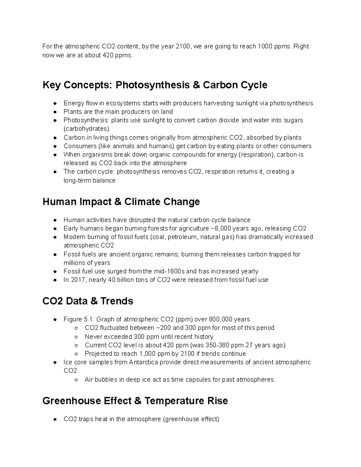 Photosynthesis and Carbon Cycle Overview: Key Concepts and Processes ...