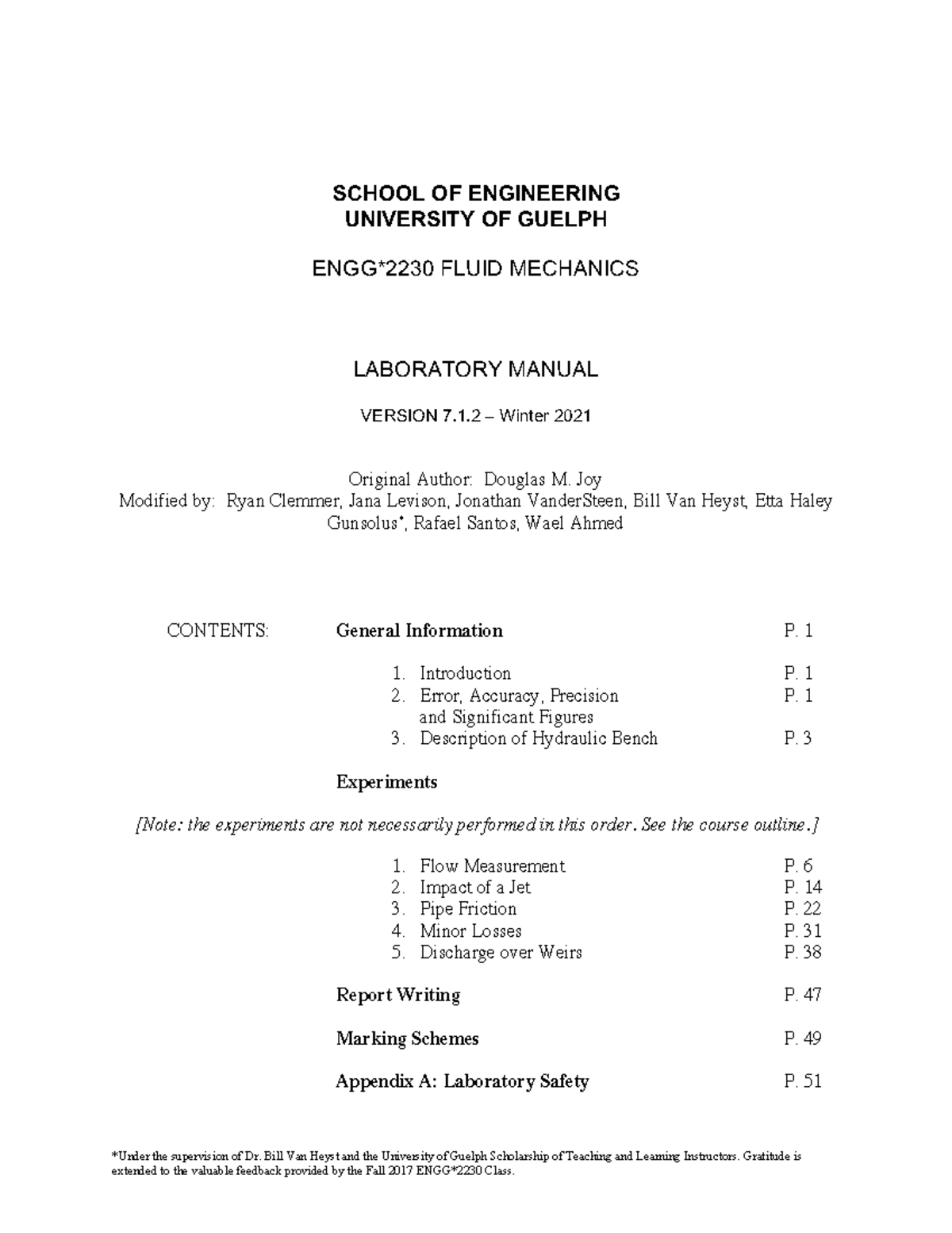 Lab Manual V7 1 2 W21 - course outline - Under the supervision of Dr ...