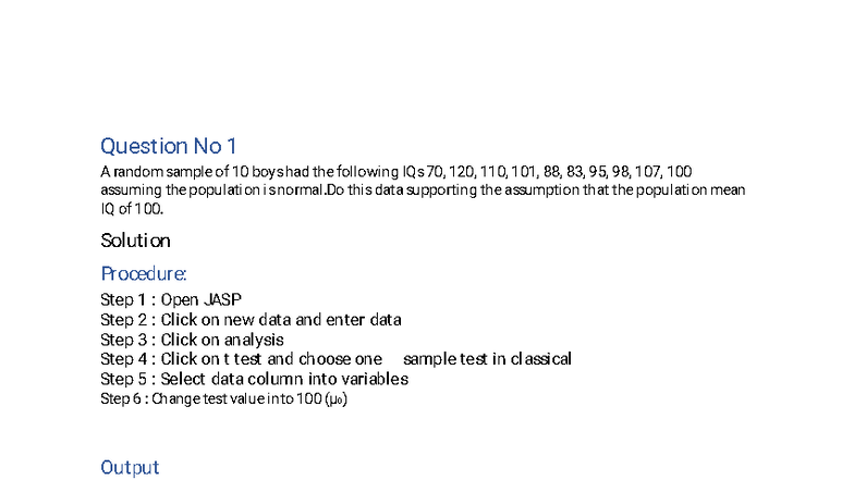 Statistical Analysis Procedures for IQ, Diet, and ANOVA (STAT 101) - Studocu