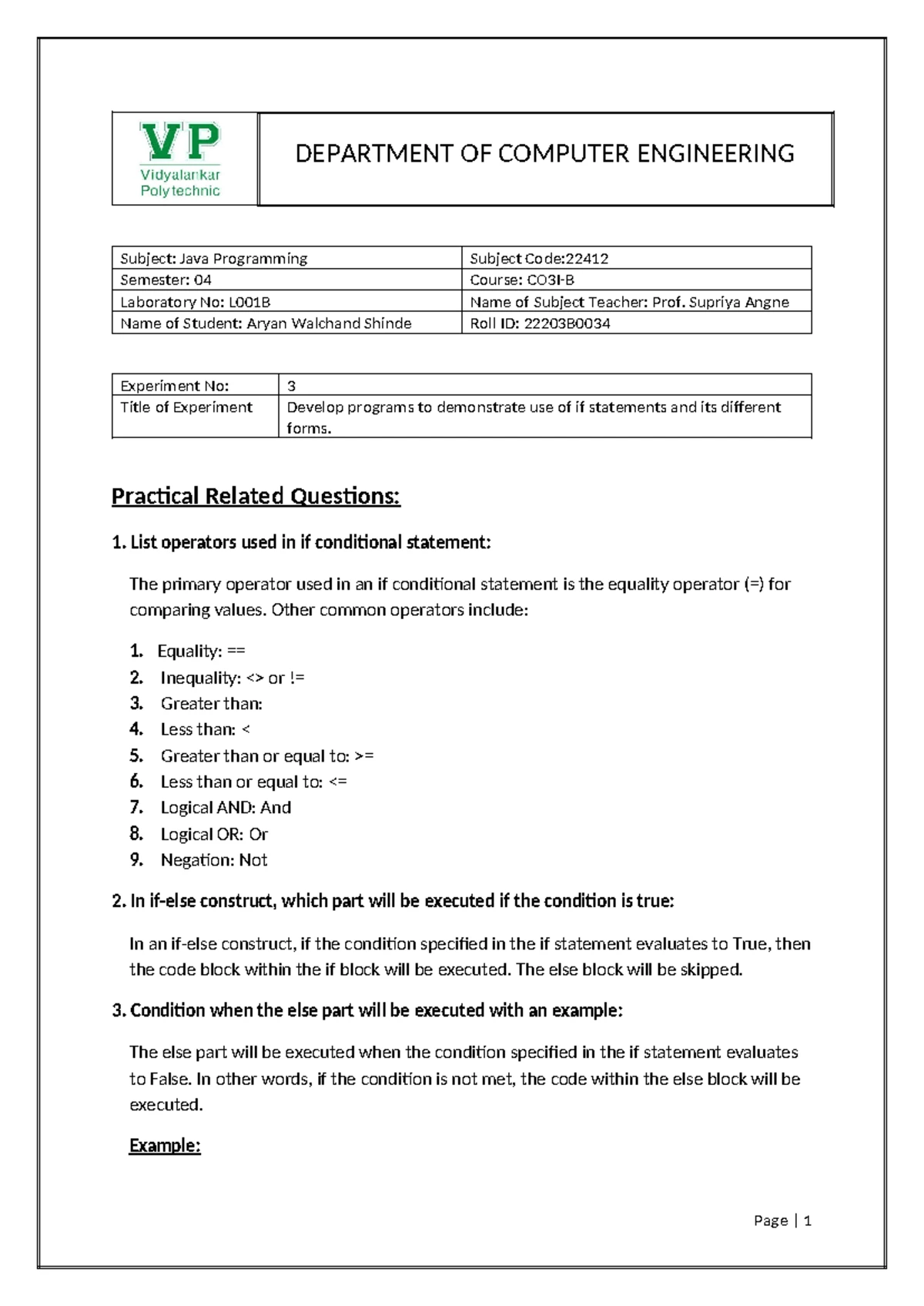 4 - Java Programming Lab L001B Practical Notes on Switch Case - Studocu