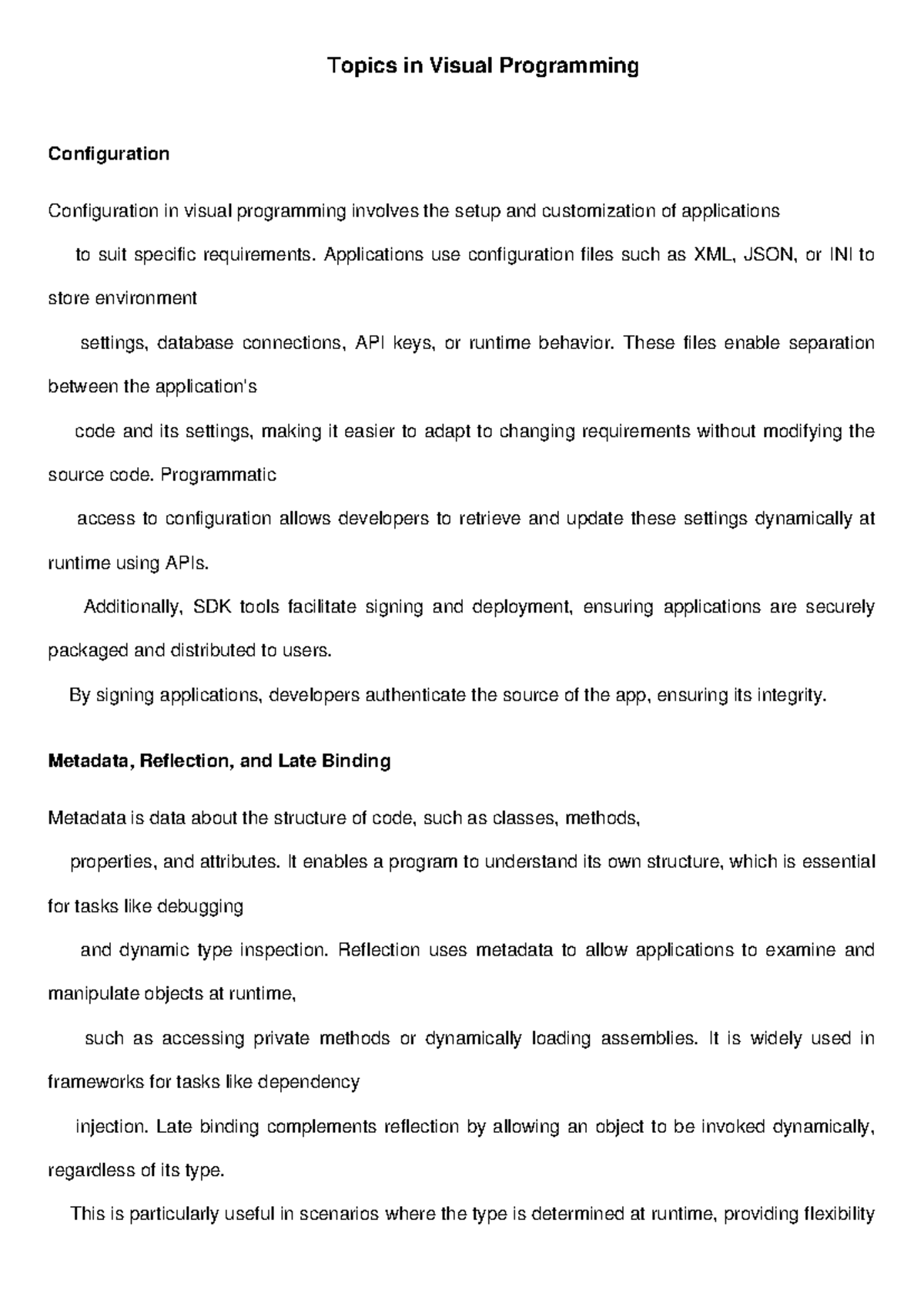 Visual Programming Topics - Topics in Visual Programming Configuration ...