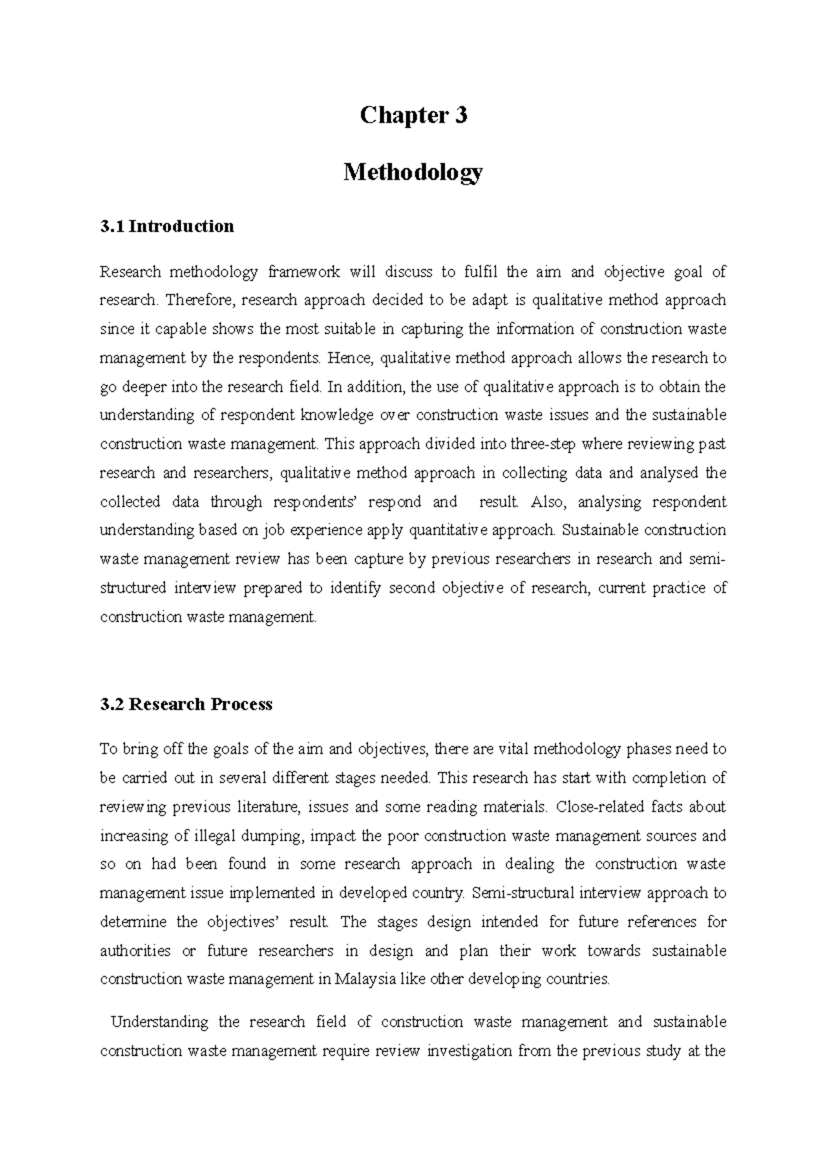 Chapter 3 - Grade: c - Chapter 3 Methodology 3 Introduction Research ...