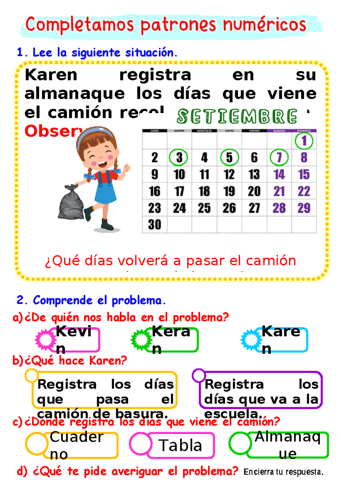 Actividad Sobre Patrones Numéricos - Maestra Janet - Studocu