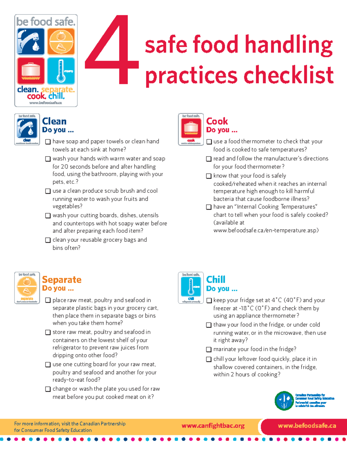 Food handling sfaety - Practice worksheet - safe food handling ...