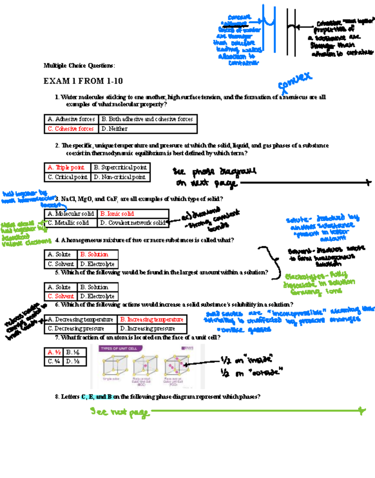 Chemistry Exam Questions and Concepts - Studocu
